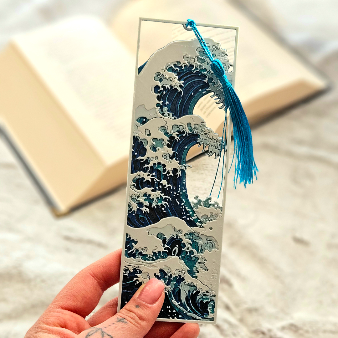 The Great Wave Bookmark | Japanese Art Book Mark | 3D Printed Gift for ...
